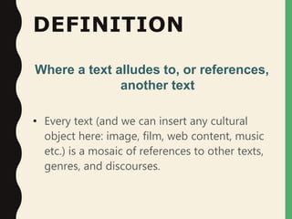 Intertextuality | PPTX