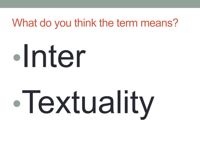 Intertextuality | PPTX