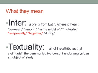 Intertextuality | PPTX