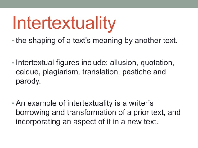 Intertextuality | PPTX