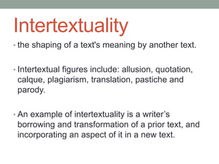 Intertextuality | PPT