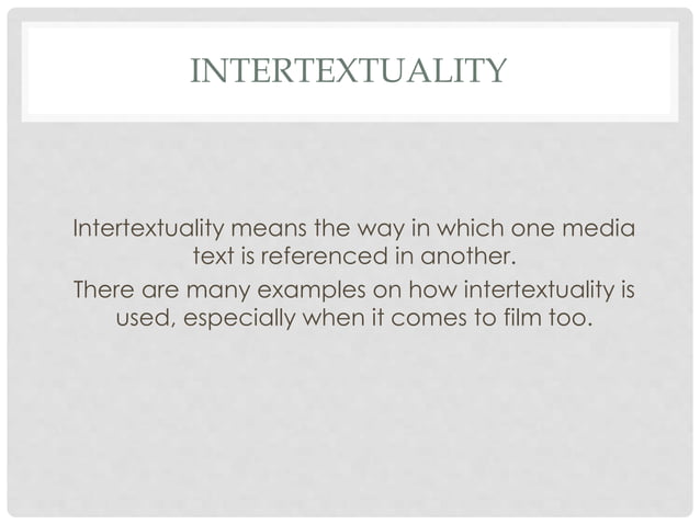 Intertextuality | PPT