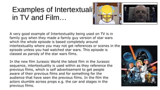 Intertextuality within media | PPT