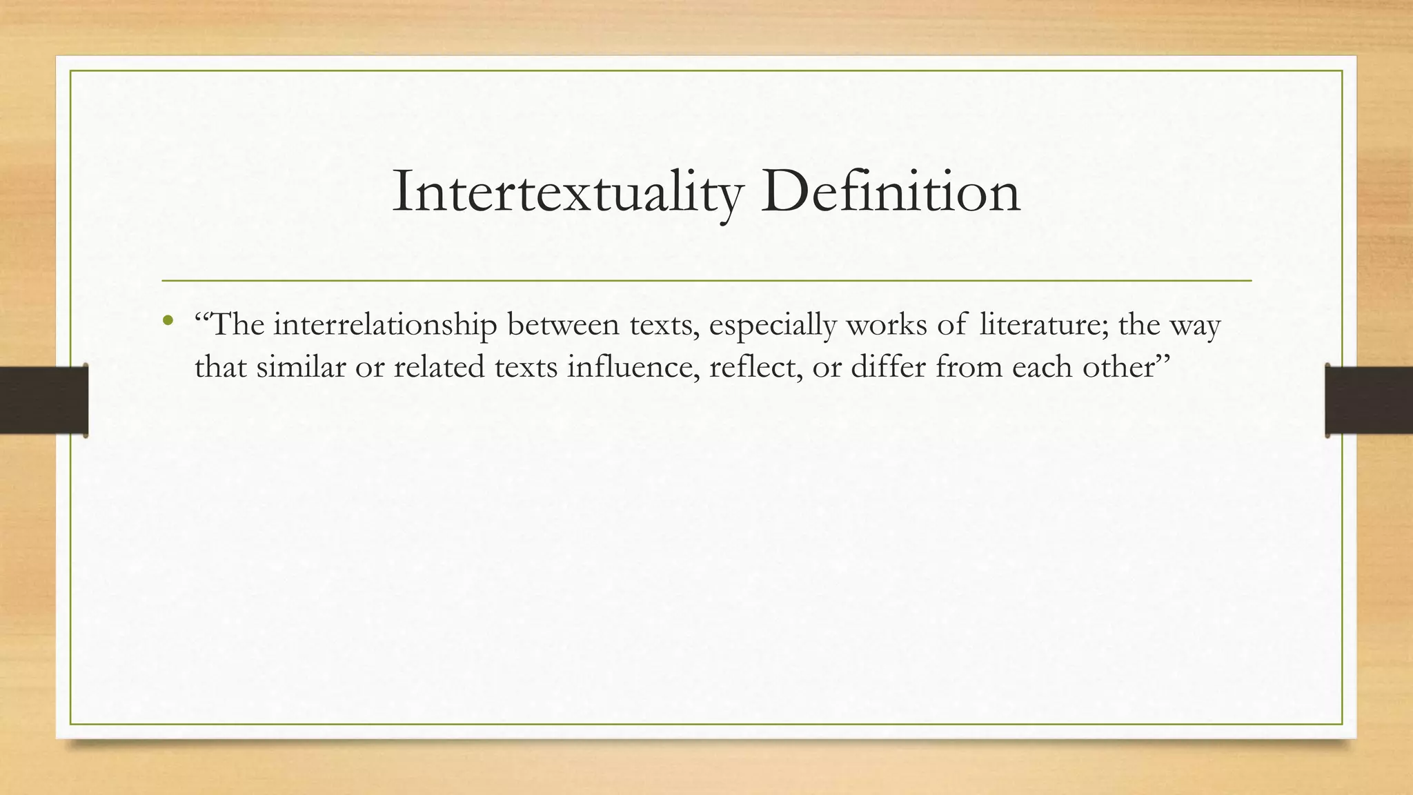 Intertextuality | PPTX