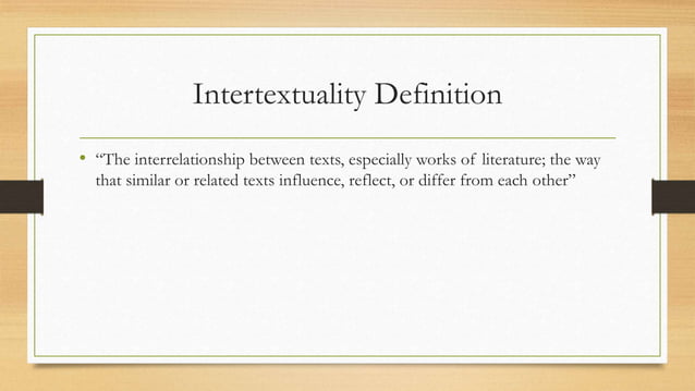 Intertextuality | PPTX