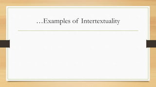 Intertextuality | PPTX