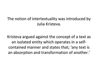 Intertextuality | PPT