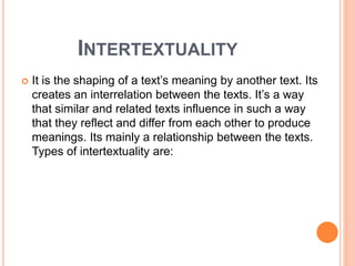 Intertextuality | PPTX
