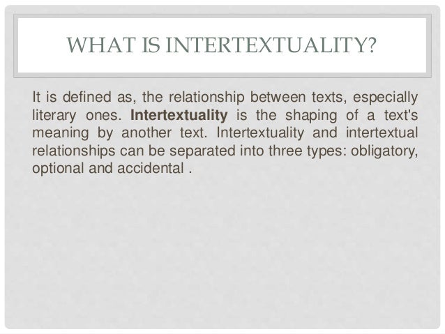 Intertextuality