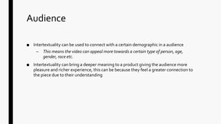 Intertextuality in music videos | PPTX