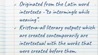 Intertextuality.pptx proposals research | PPTX