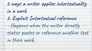 Intertextuality.pptx proposals research | PPTX