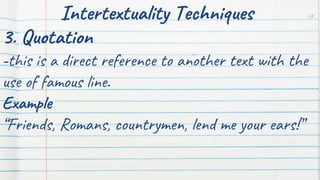 Intertextuality.pptx proposals research | PPTX