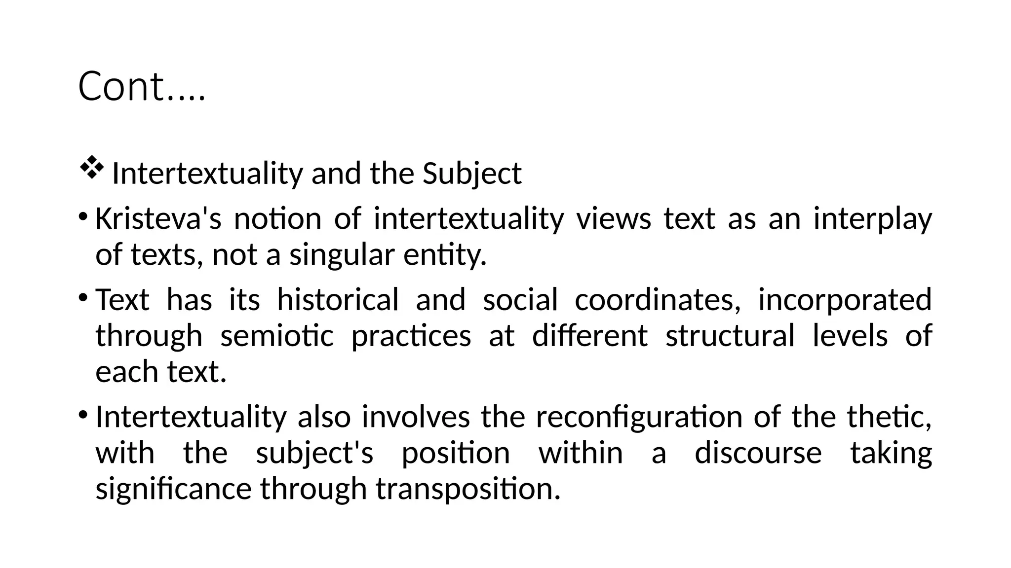 THE CONCEPT OF INTERTEXTUALITY IN RESEARCH | PPTX