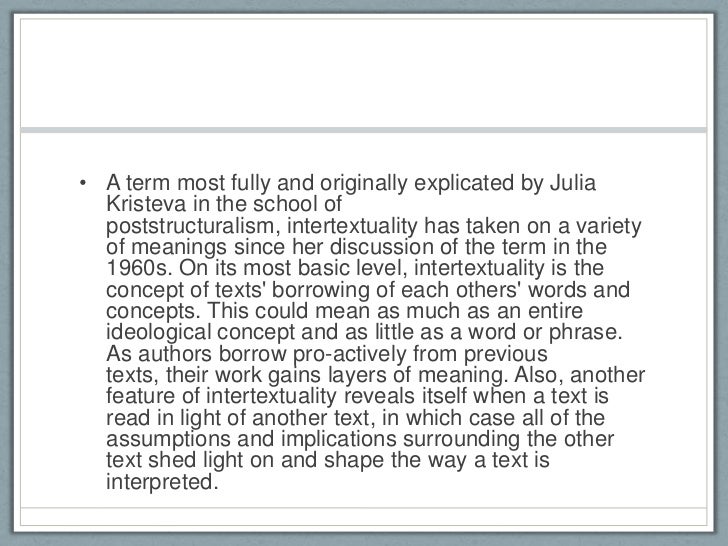 Literature and Intertextuality