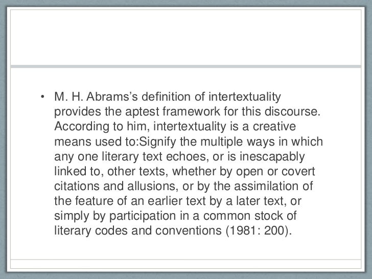 Literature and Intertextuality