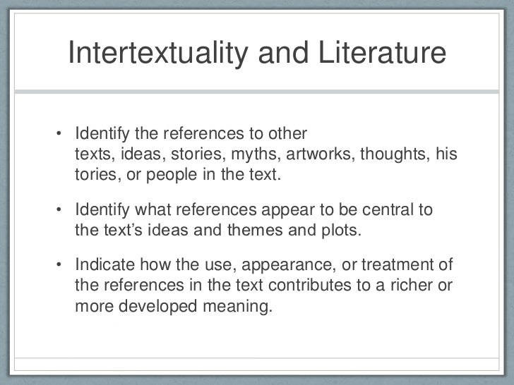 Literature and Intertextuality