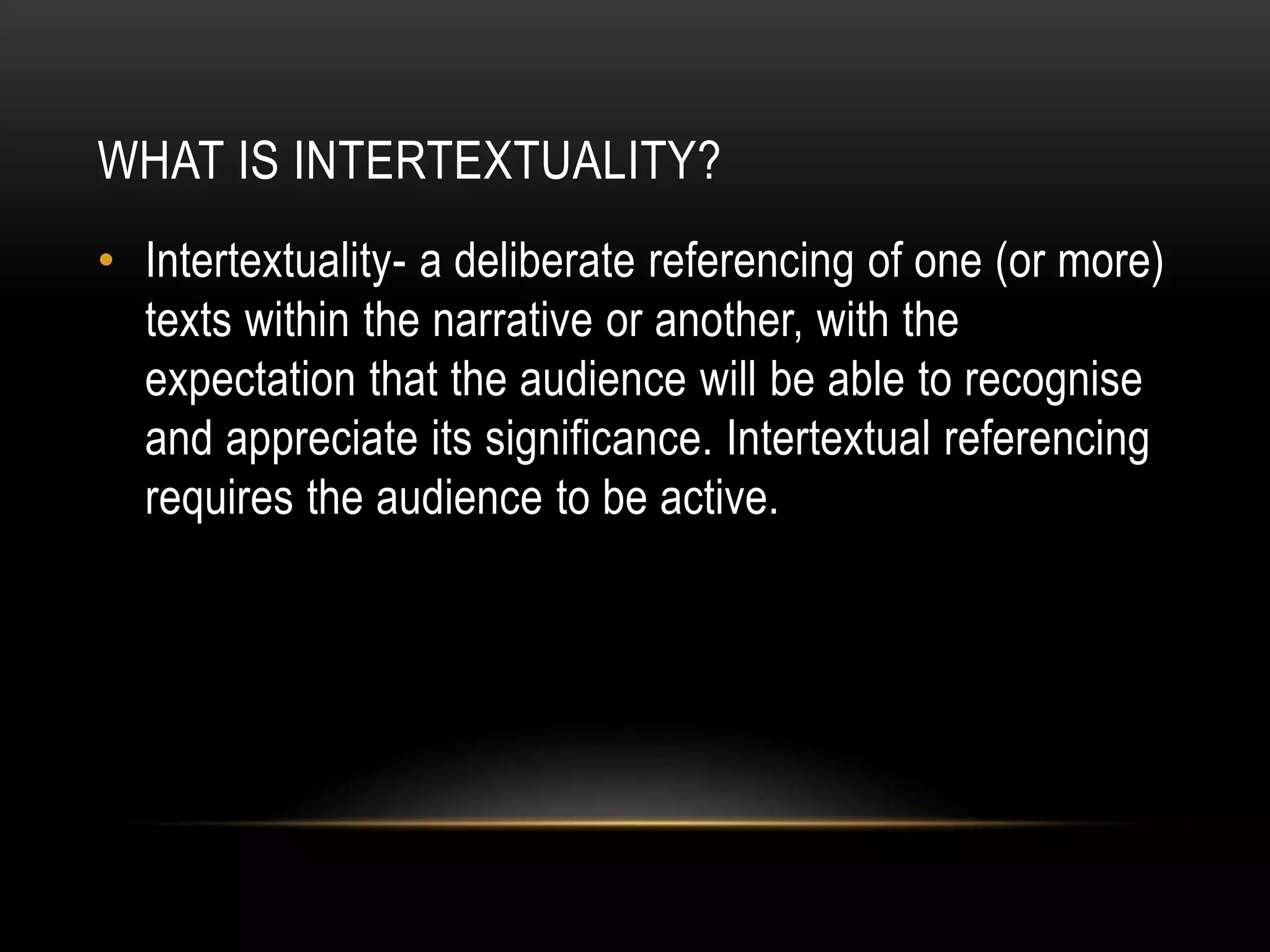 Intertextuality in film | PPT
