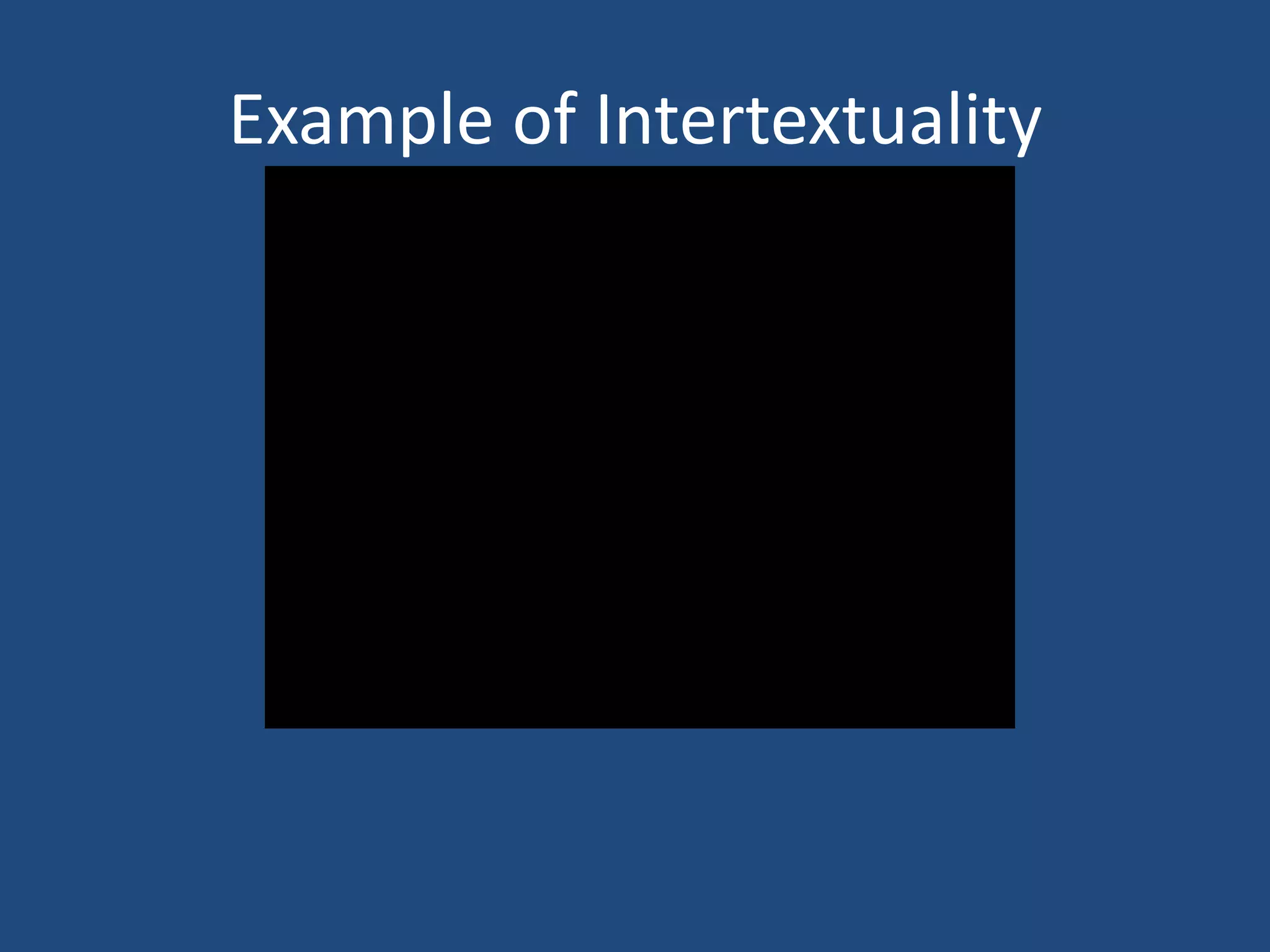 Intertextuality in music video | PPTX