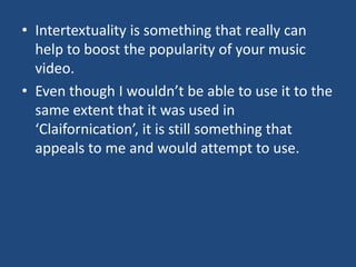 Intertextuality in music video | PPTX