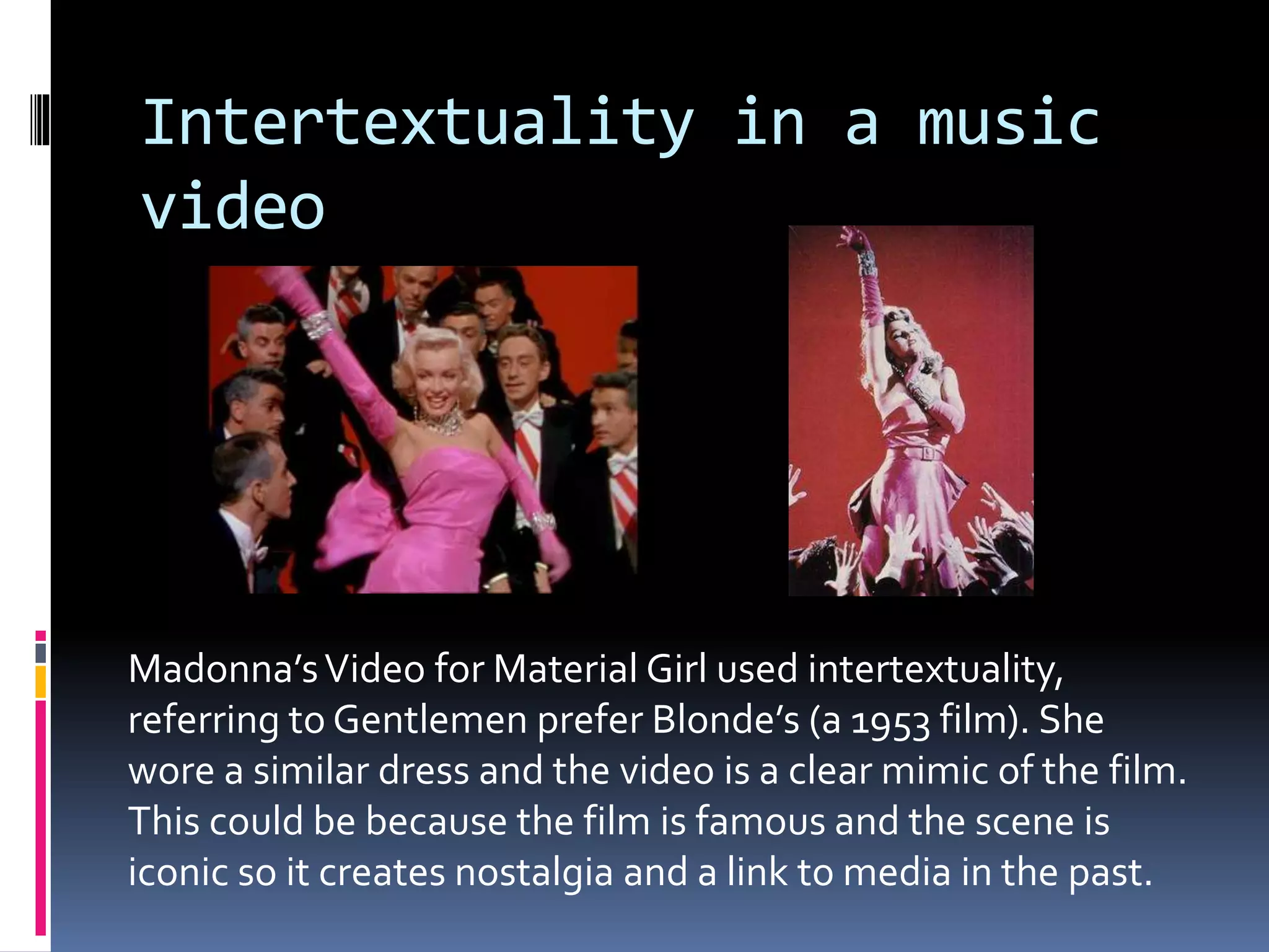 Intertextuality in music videos | PPTX