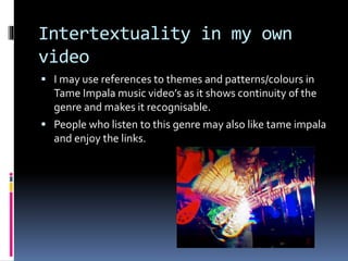 Intertextuality in music videos | PPTX