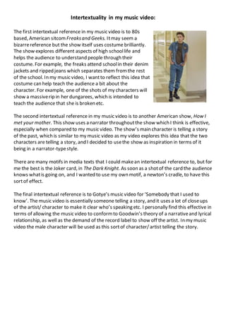 Intertextuality in my music video | PDF