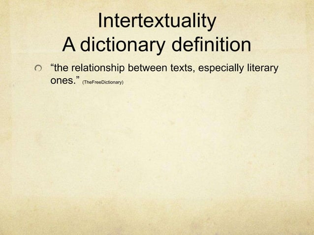 Intertextuality and pastiche | PPTX