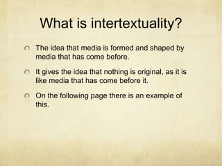 Intertextuality and pastiche | PPTX