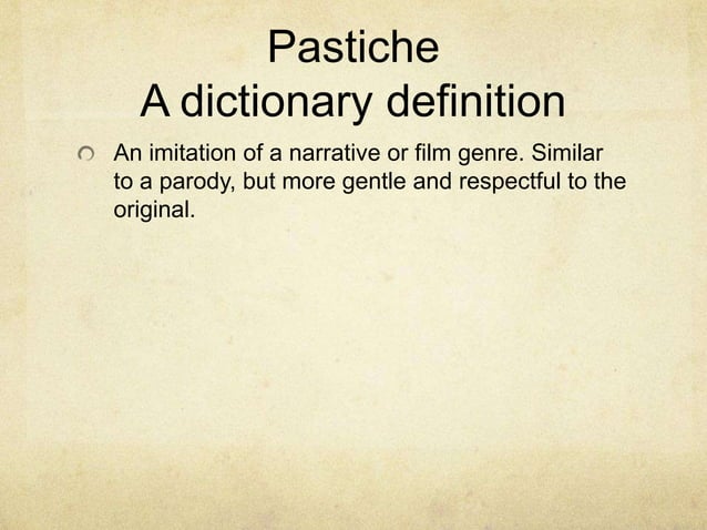 Intertextuality and pastiche | PPTX