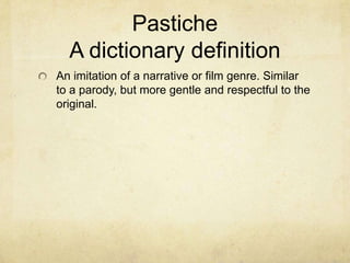 Intertextuality and pastiche | PPT | Free Download