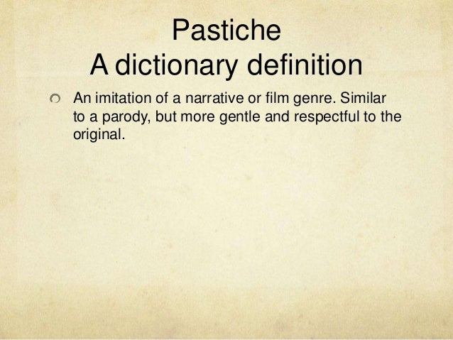 Intertextuality and pastiche