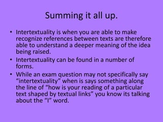Intertextuality powerpoint | PPTX