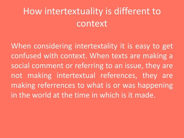 Intertextuality powerpoint | PPTX | Educational Assessment | Education
