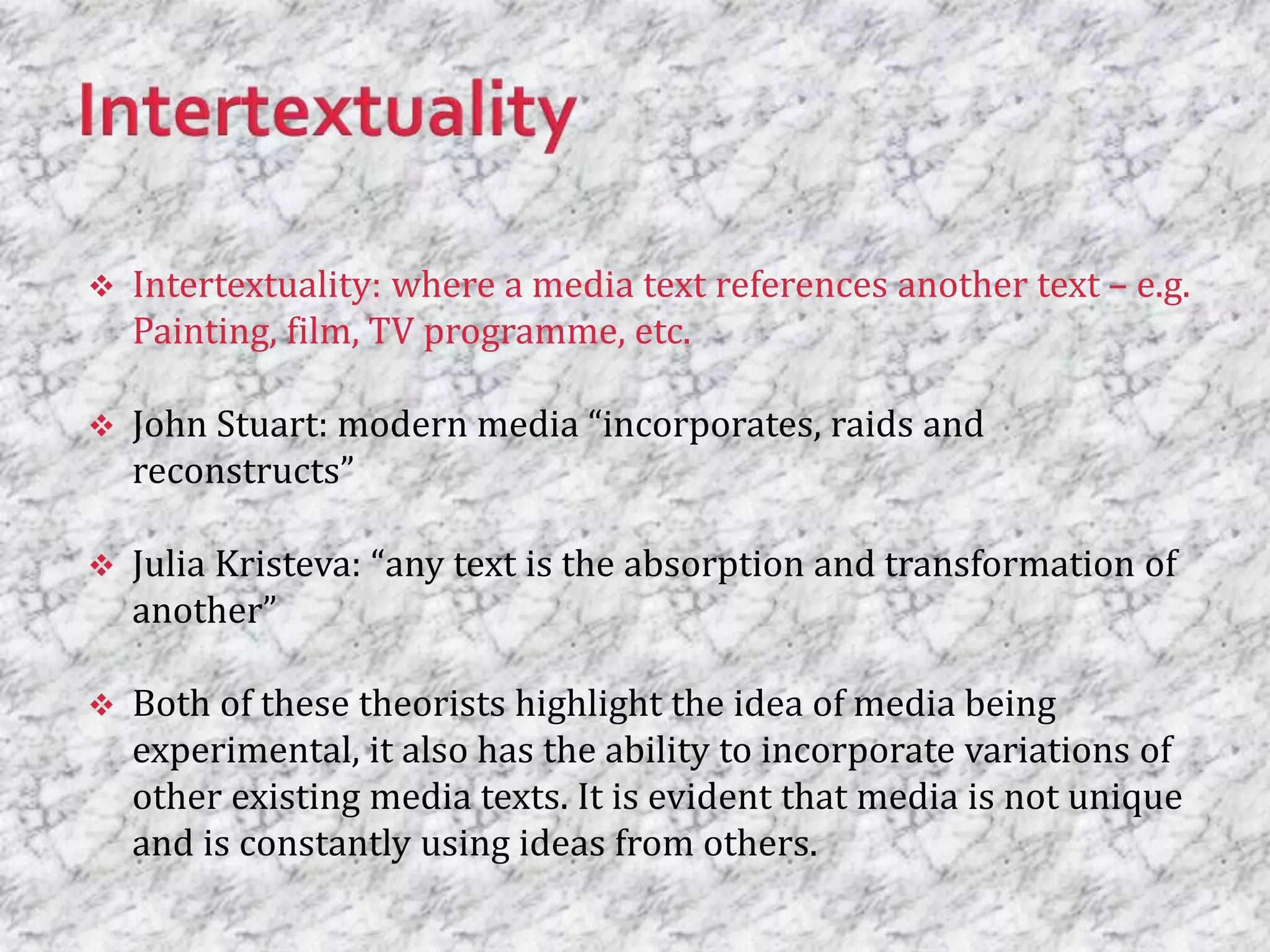 Intertextuality powerpoint | PPTX