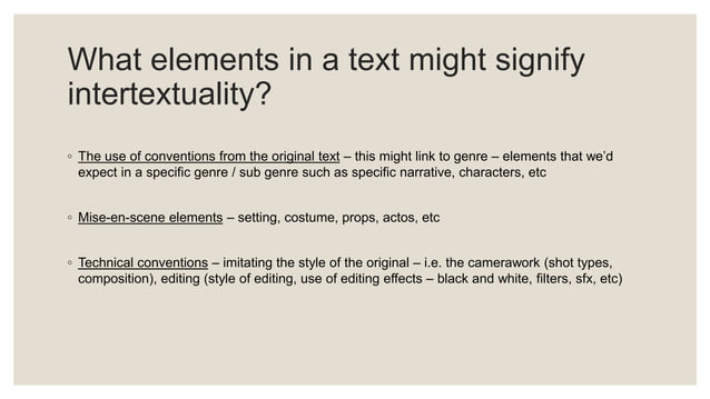 Intertextuality Studies | PPT | Free Download