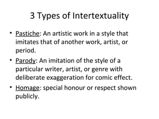 Intertextuality within music videos | PPT