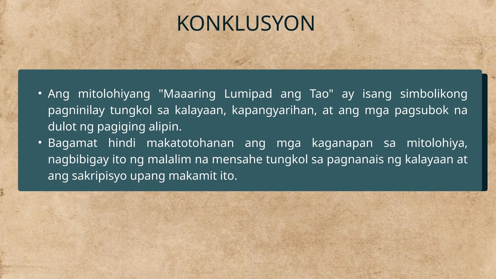 Filipino 10 - Mitolohiyan - Maaring Lumipad ang Tao | PPTX