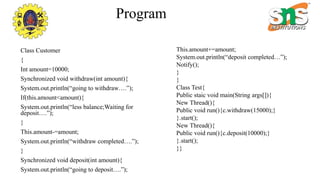 Inter Thread Communicationn.pptx | Programming Languages | Computing