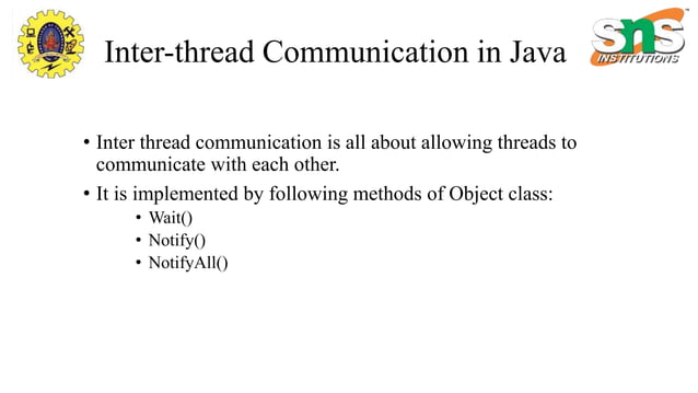 Inter Thread Communicationnpptx Programming Languages Computing 3531