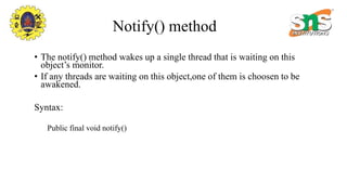 Inter Thread Communicationn.pptx | Programming Languages | Computing