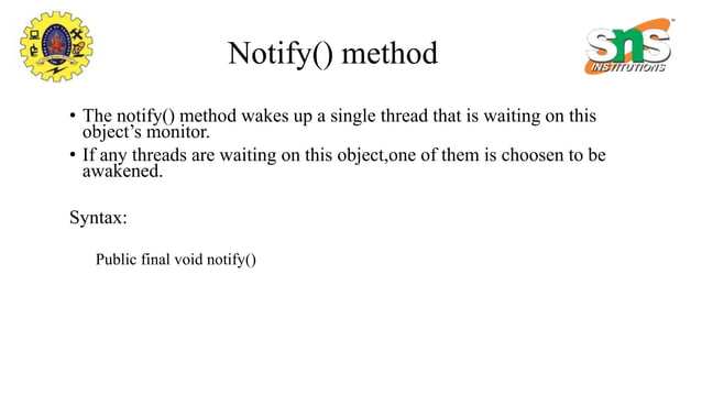 Inter Thread Communicationn.pptx | Programming Languages | Computing