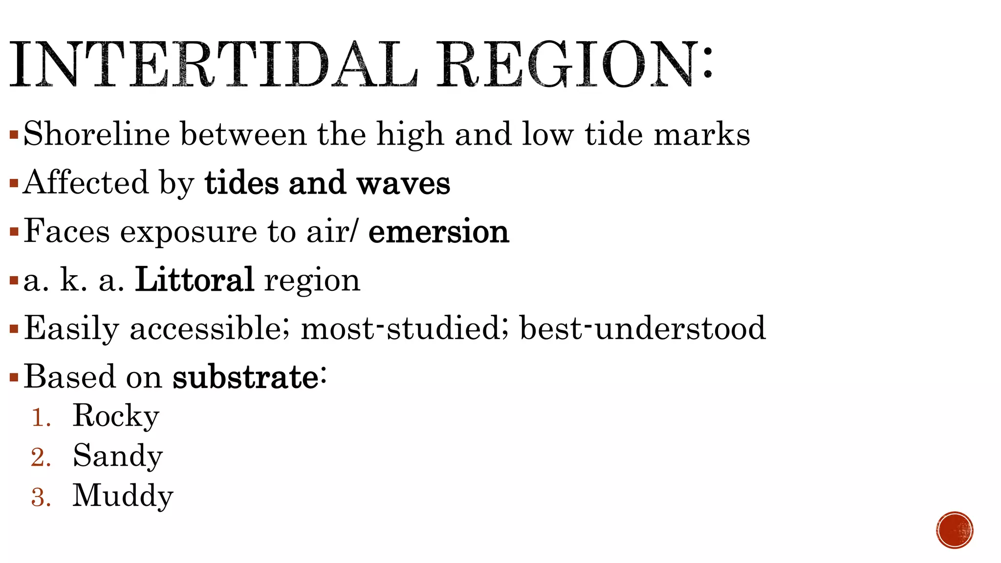 Intertidal organisms and their zonation, M. Sc. Zoology, University of ...