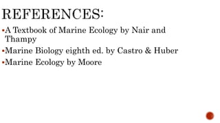 Intertidal organisms and their zonation, M. Sc. Zoology, University of ...