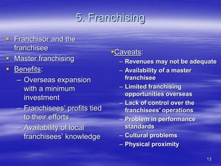 Intertnational marketing management foreign market entry stratigies | PPT