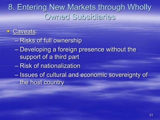 Intertnational marketing management foreign market entry stratigies | PPT