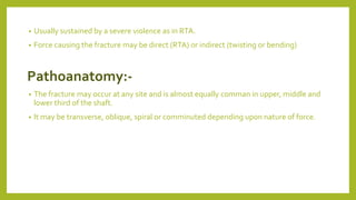 Inter trochanteric fractures, fracture shaft of femur | PPTX