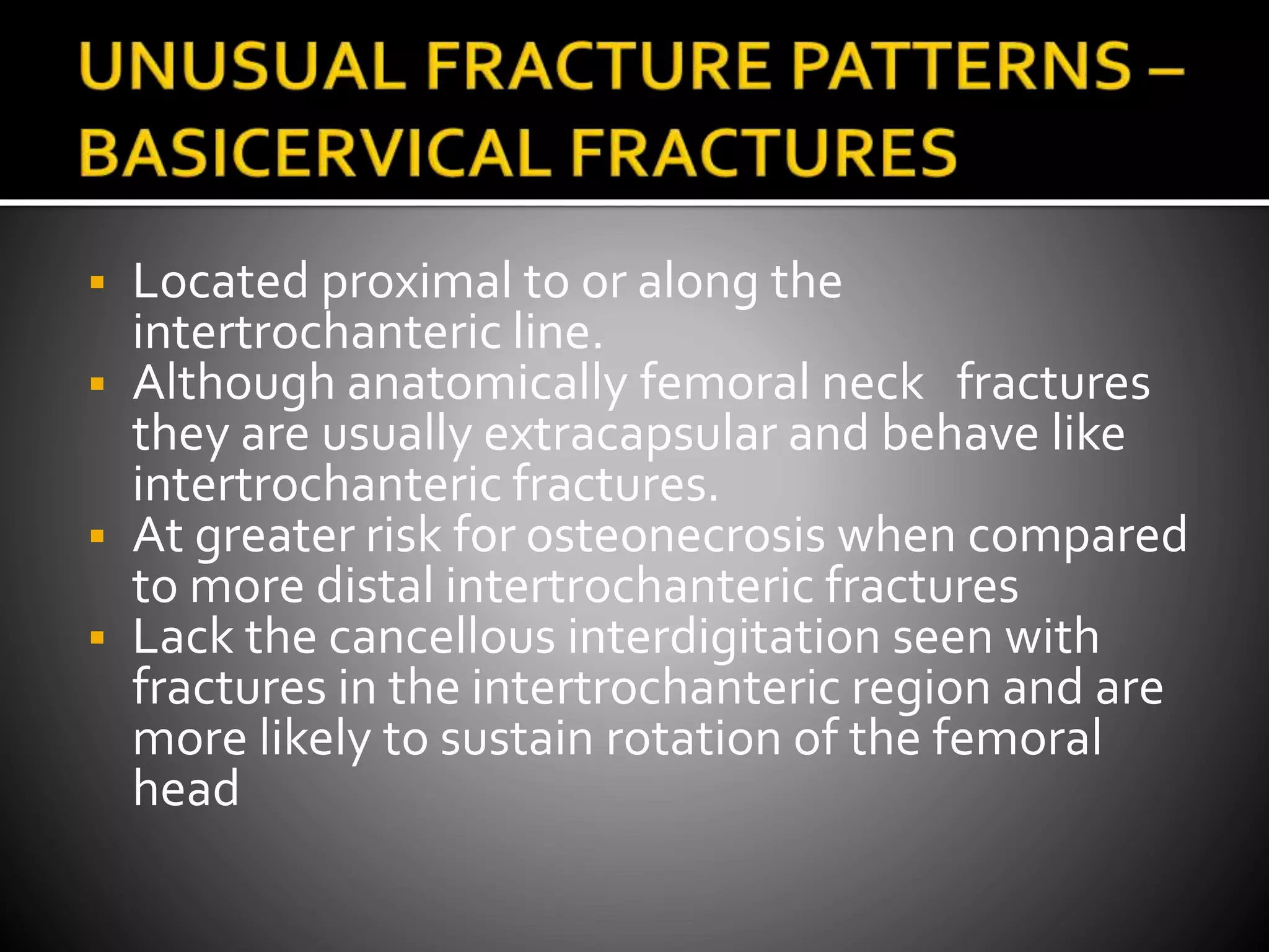 Intertrochanteric fractures of the femur | PPTX