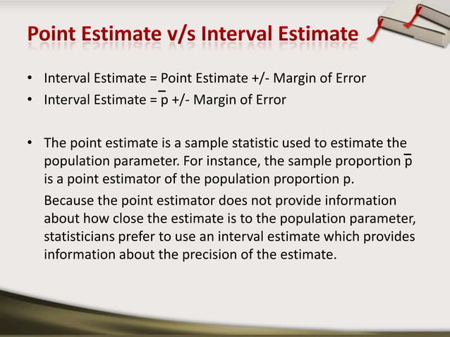 Interval estimation for proportions | PPTX