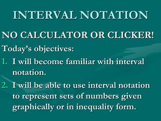 Interval notation | PPT